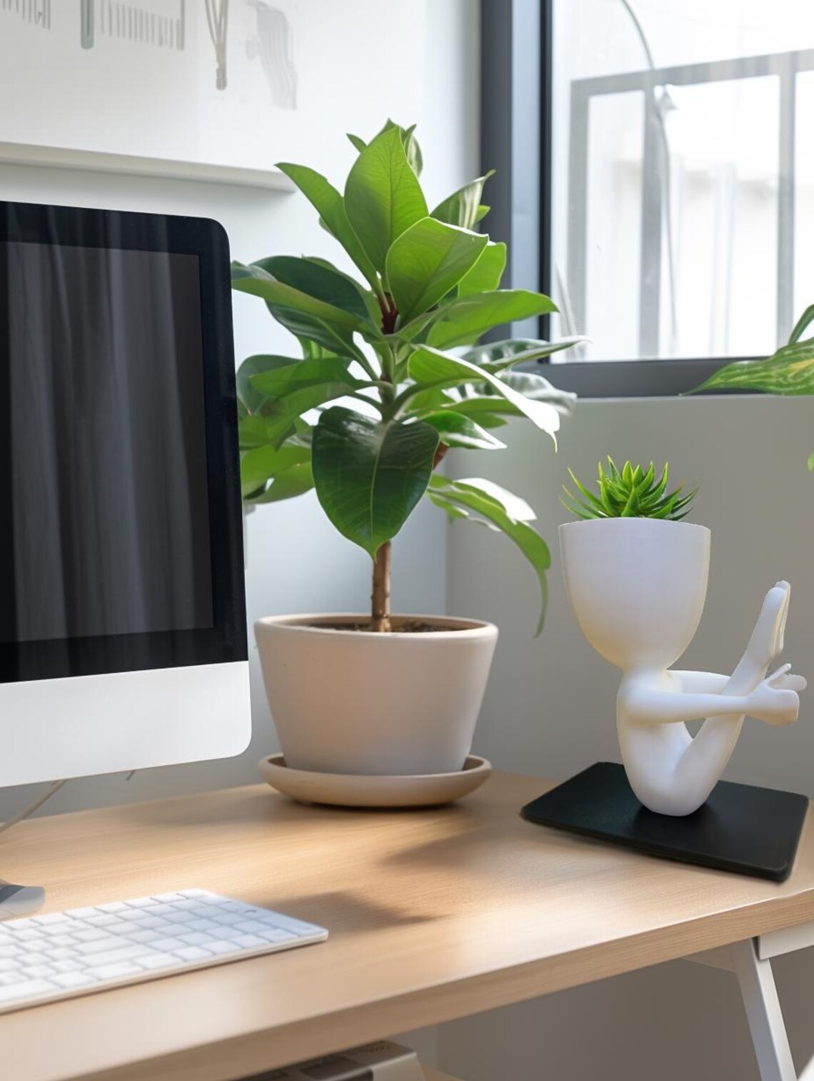 Yoga Mat Boat Pose Planter Teaser Pose Succulent Planter, Yoga Planter ...