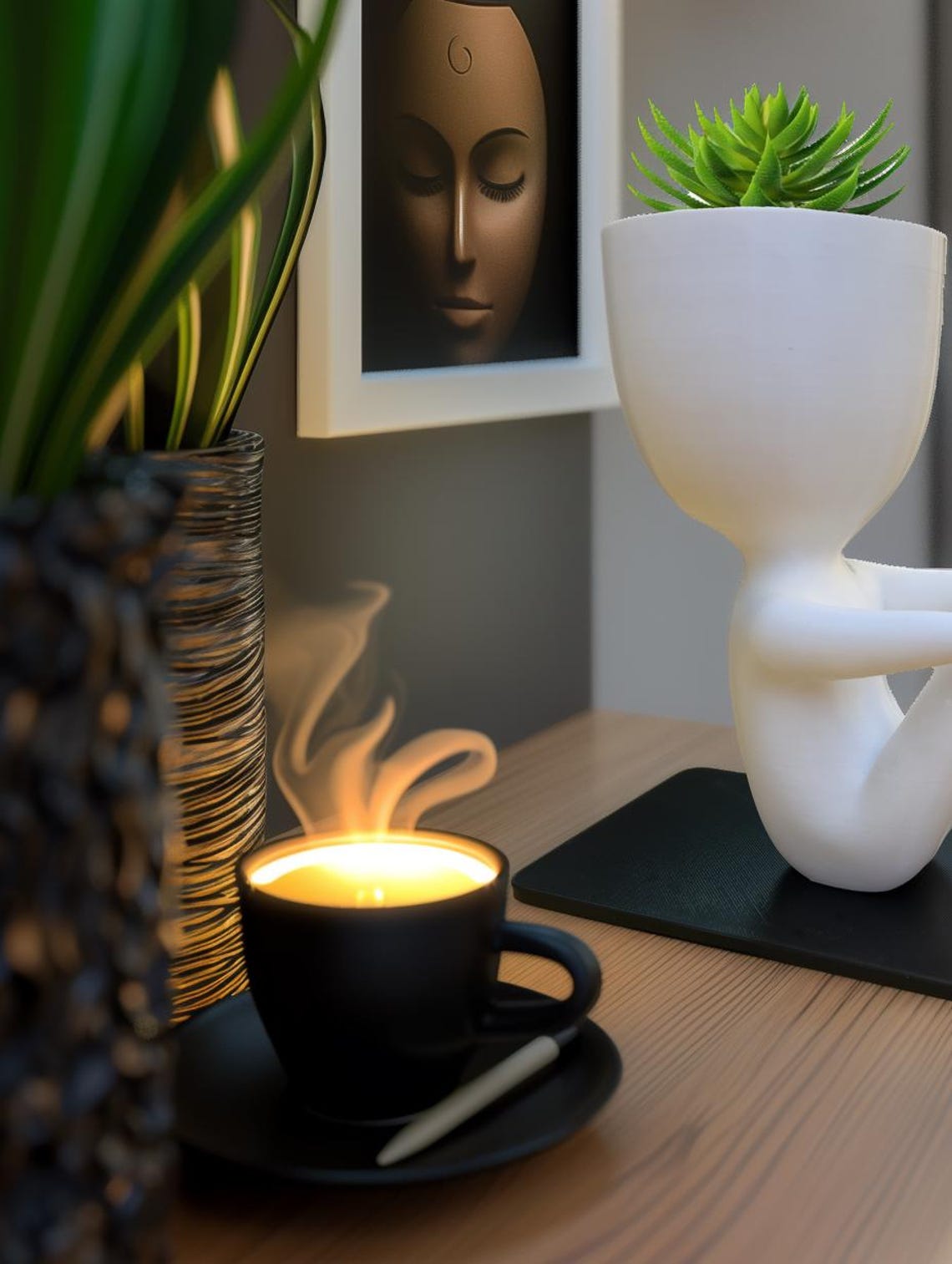 Yoga Mat Boat Pose Planter Teaser Pose Succulent Planter, Yoga Planter ...