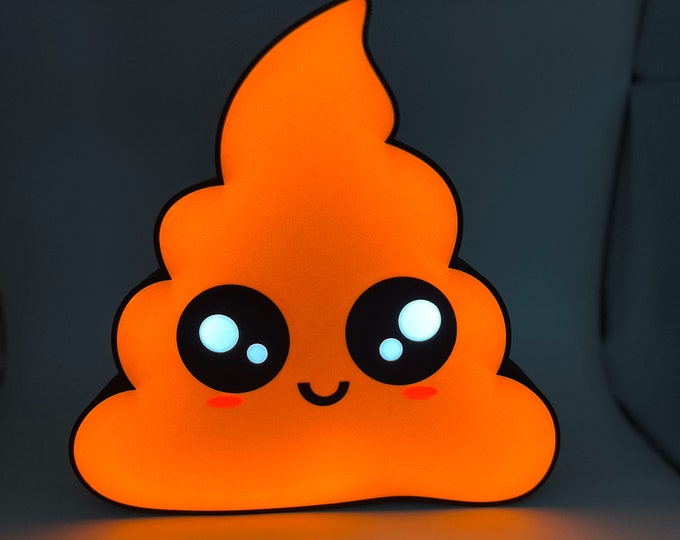 Poo Emoji Night Light - Poop Emoji LED Nightlight - Pile of Poo Emoji ...