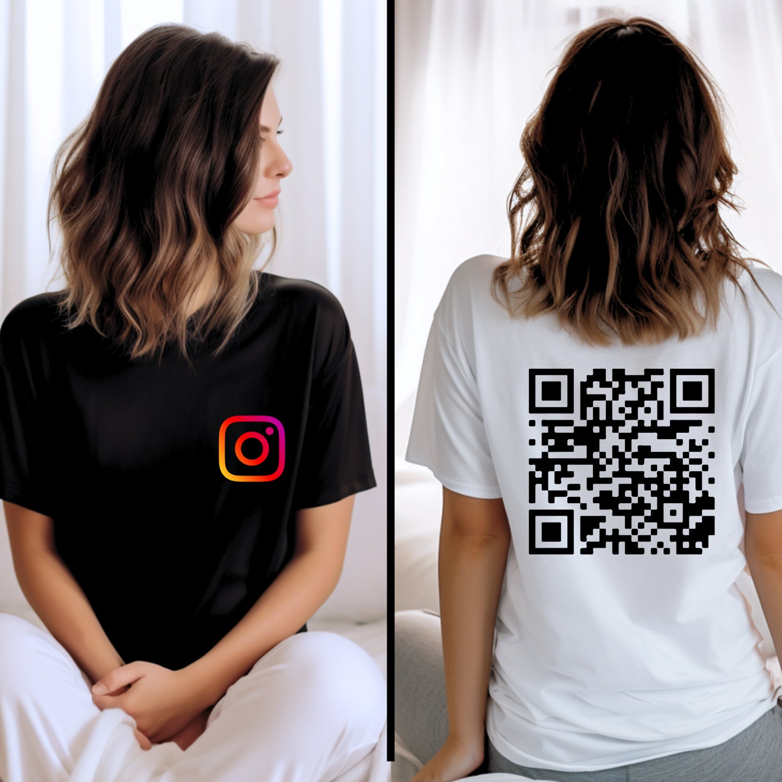 Custom Instagram Profile Shirt, QR Code Shirt, Personalized Instagram ...