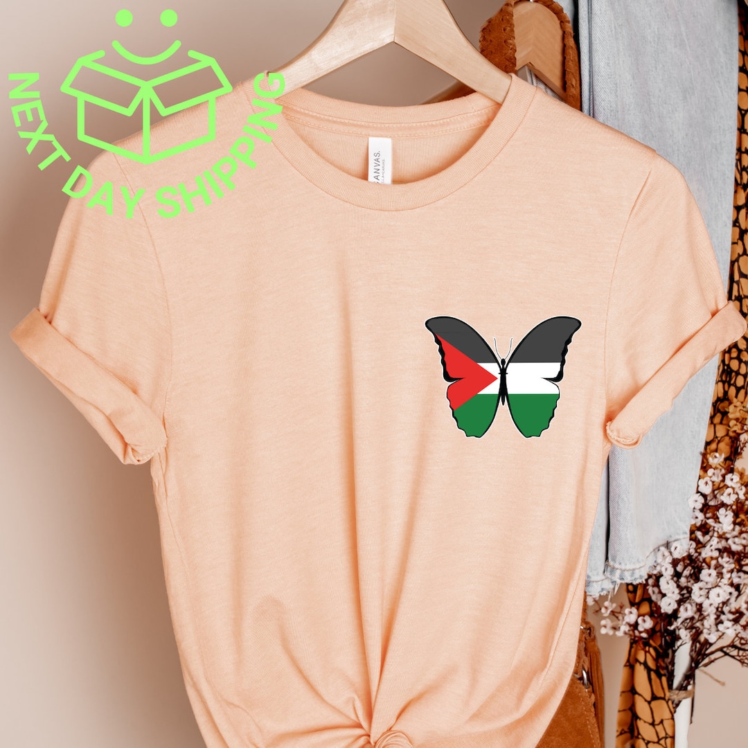 Free Palestine Butterfly Shirt, Palestine Flag T Shirt, Genocide Tee ...