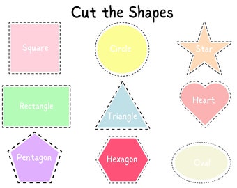 Shape Matching Cut-out Worksheets | Homeschool Materials | Educational ...