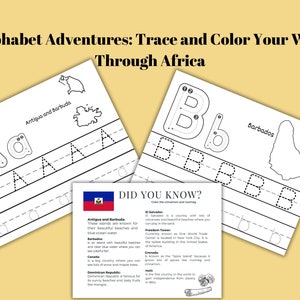 Alphabet Adventures: Trace and Color Your Way Through Africa | Alphabet ...