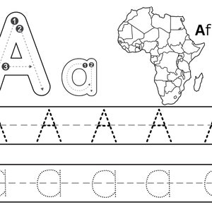 Alphabet Adventures: Trace and Color Your Way Through Africa - Etsy