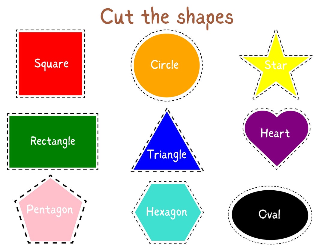 Shape Matching Cut-out Worksheets | Homeschool Materials | Educational ...
