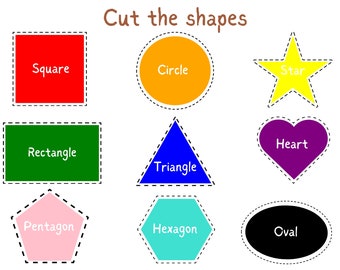 Shape Matching Cut-out Worksheets | Homeschool Materials | Educational ...