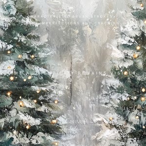 Pine Forest Christmas Frame TV Art, Snowy Country Forest Landscape ...