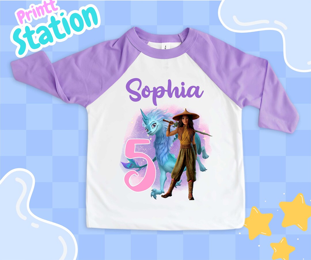 Princess Raya Birthday T Shirt, Princess Raya Birthday Theme Party ...