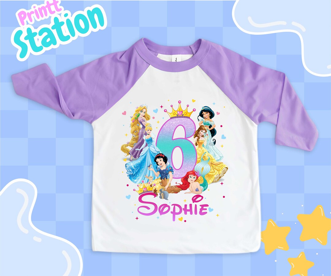 Princess Birthday T Shirt, Princess Birthday Theme Party, Personalized Family Shirt, Gift for ...