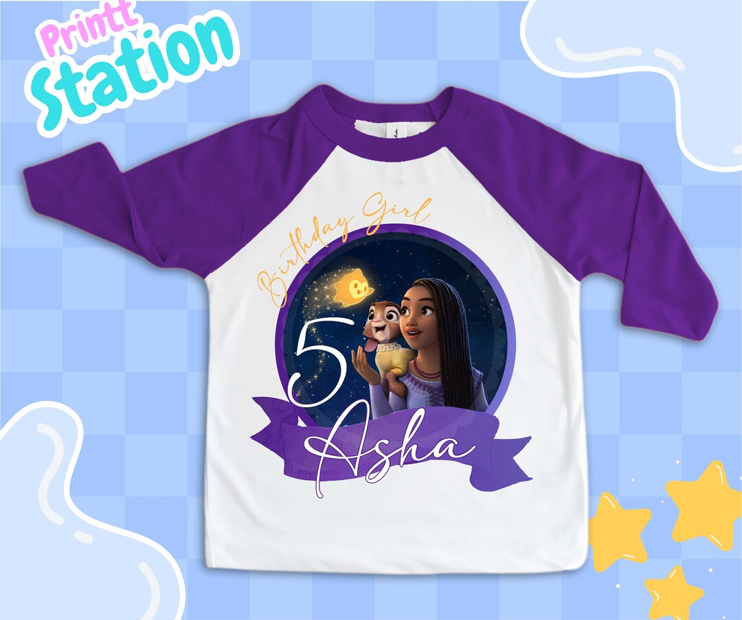 Asha Birthday Shirt: Inspired Wish Theme, Personalized Family Tee - Etsy