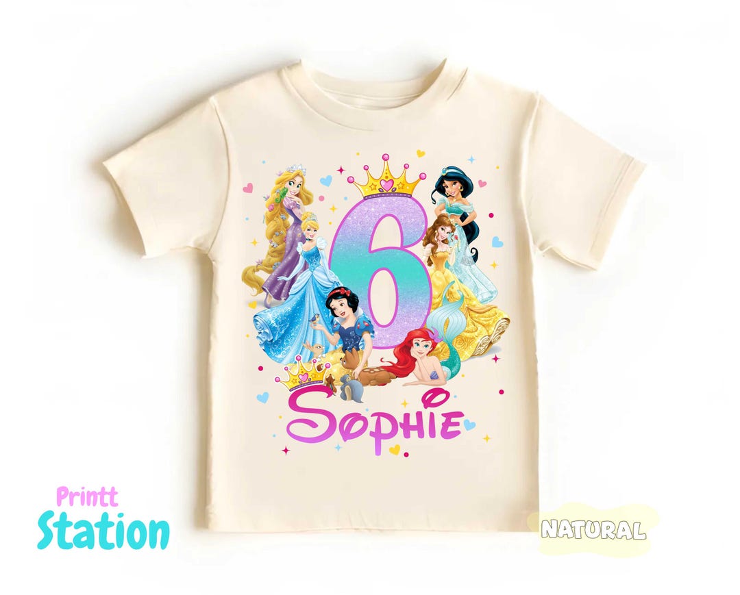 Princess Birthday T Shirt, Princess Birthday Theme Party, Personalized Family Shirt, Gift for ...