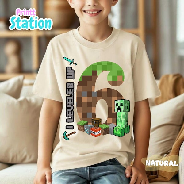 Minecraft shirt - Etsy
