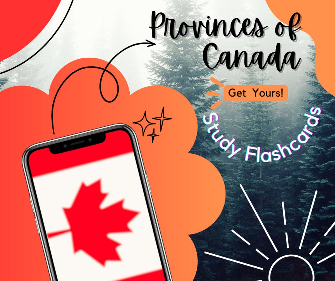 Provinces of Canada Digital Flashcard Set - Study Aid for Students, New ...