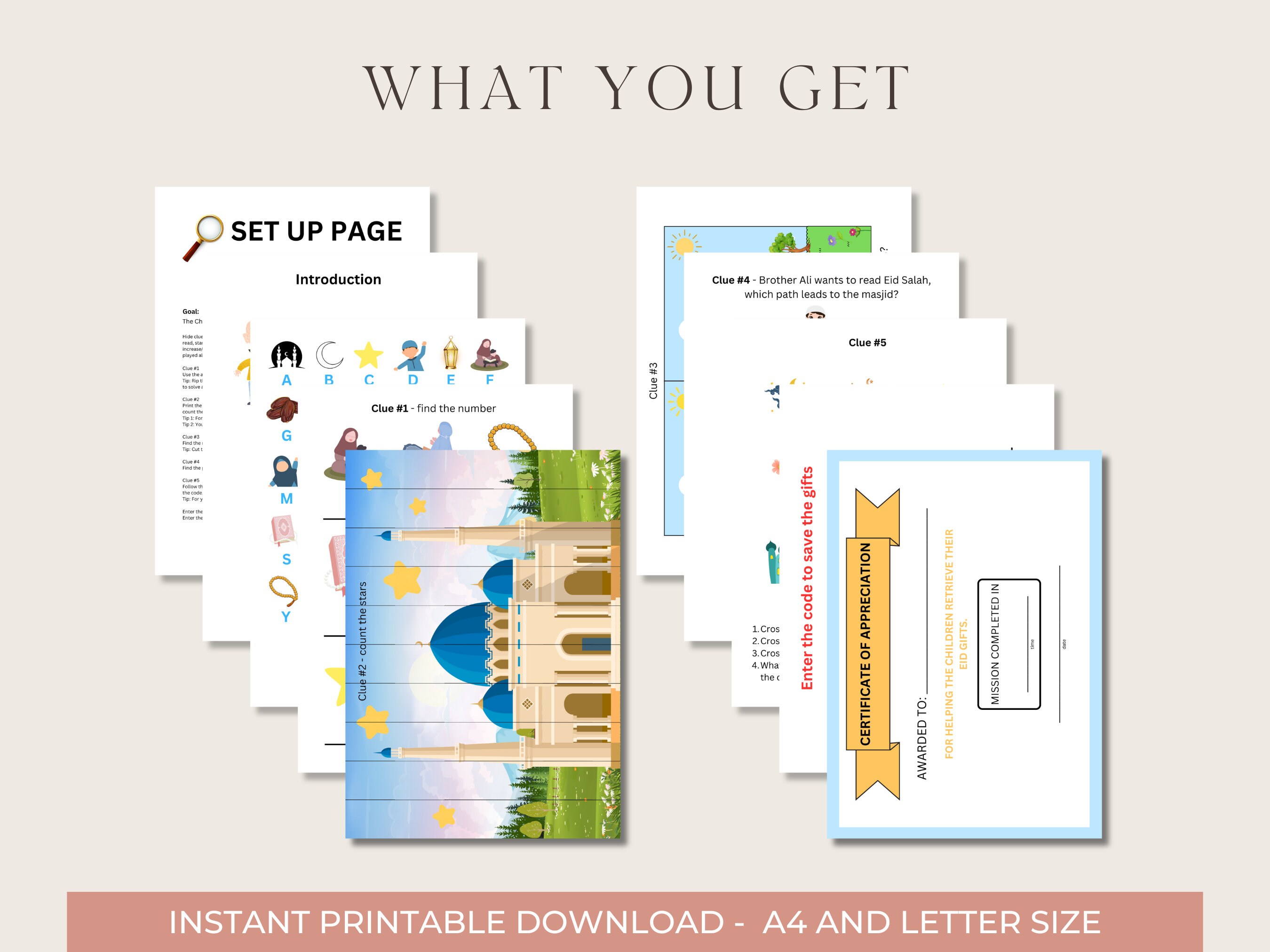 Eid Escape Room Game, Eid Printable Game for Kids, Eid Party Game, Eid ...