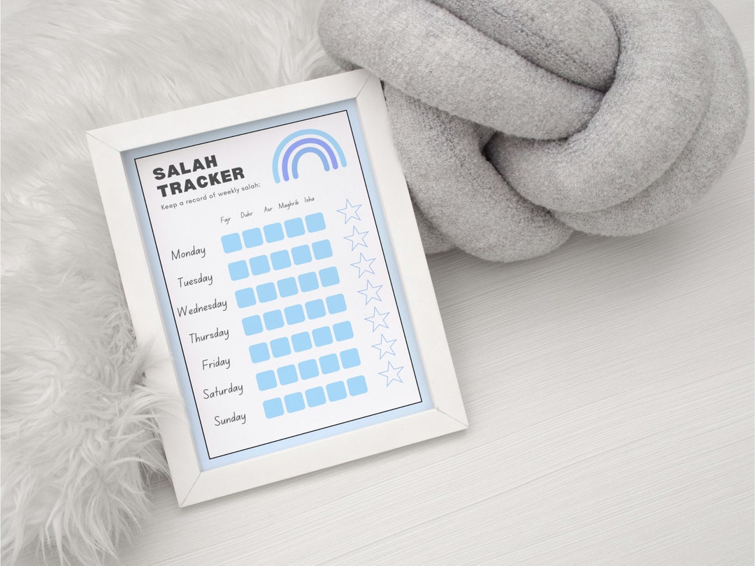 Islamic Salah Tracker, Weekly Salah Tracker, Salah Chart, Daily Salah ...
