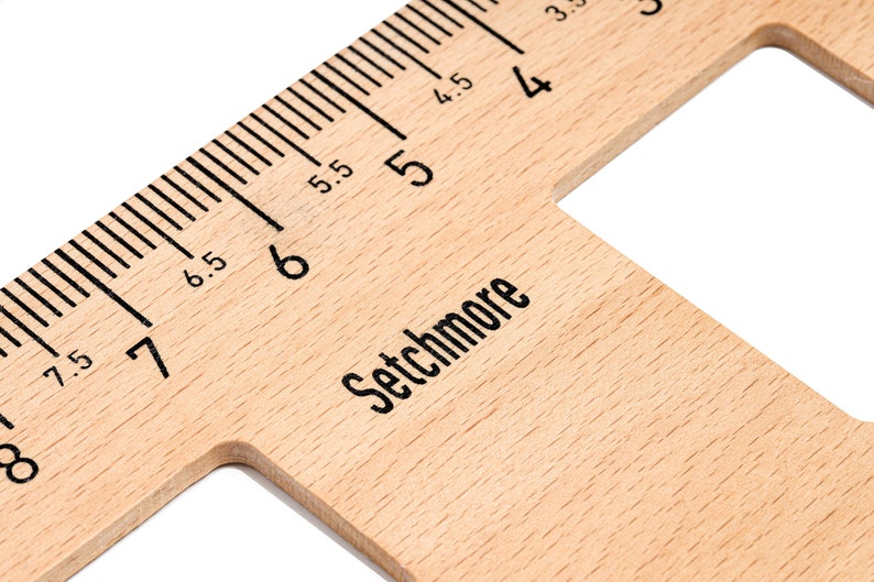 7 Piece Beech Wood Sewing Ruler Set, Wooden Pattern Making Tools for ...