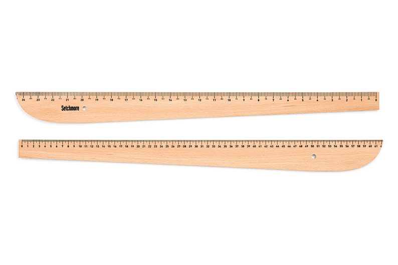 7 Piece Beech Wood Sewing Ruler Set, Wooden Pattern Making Tools for ...