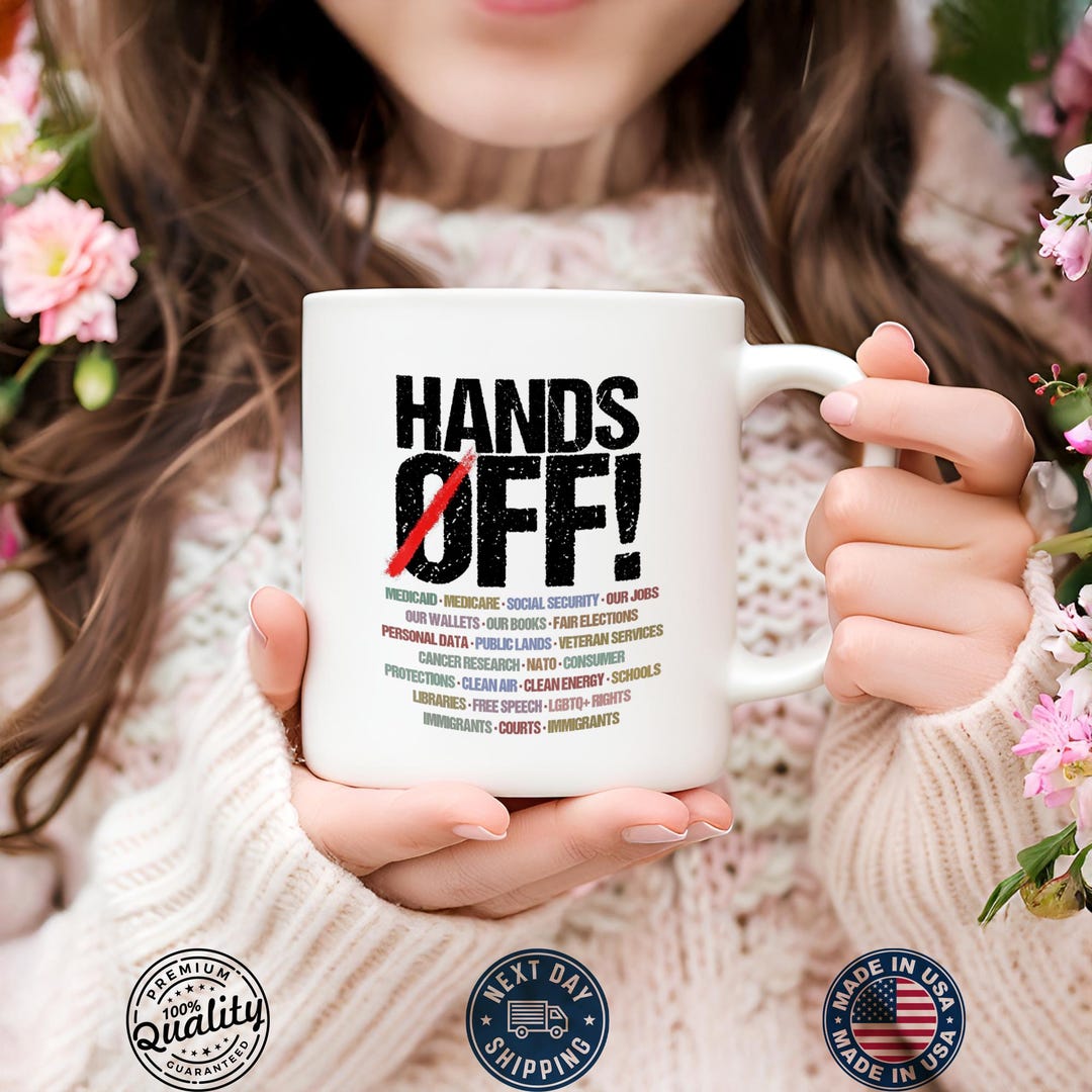 Hands off Protest Mug, Political Activism Cup, Save Public Lands ...