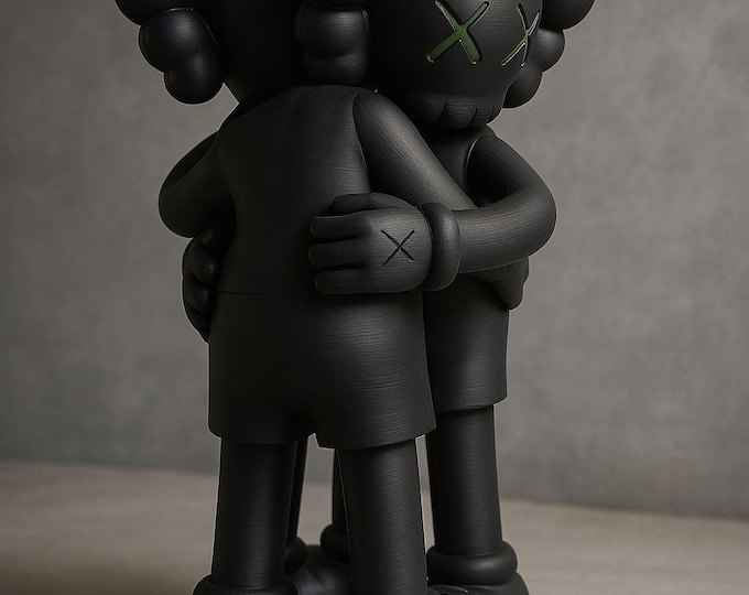 Kaws Figures Hugging Black and White by HELLOPRINTS | Digital Wall ...