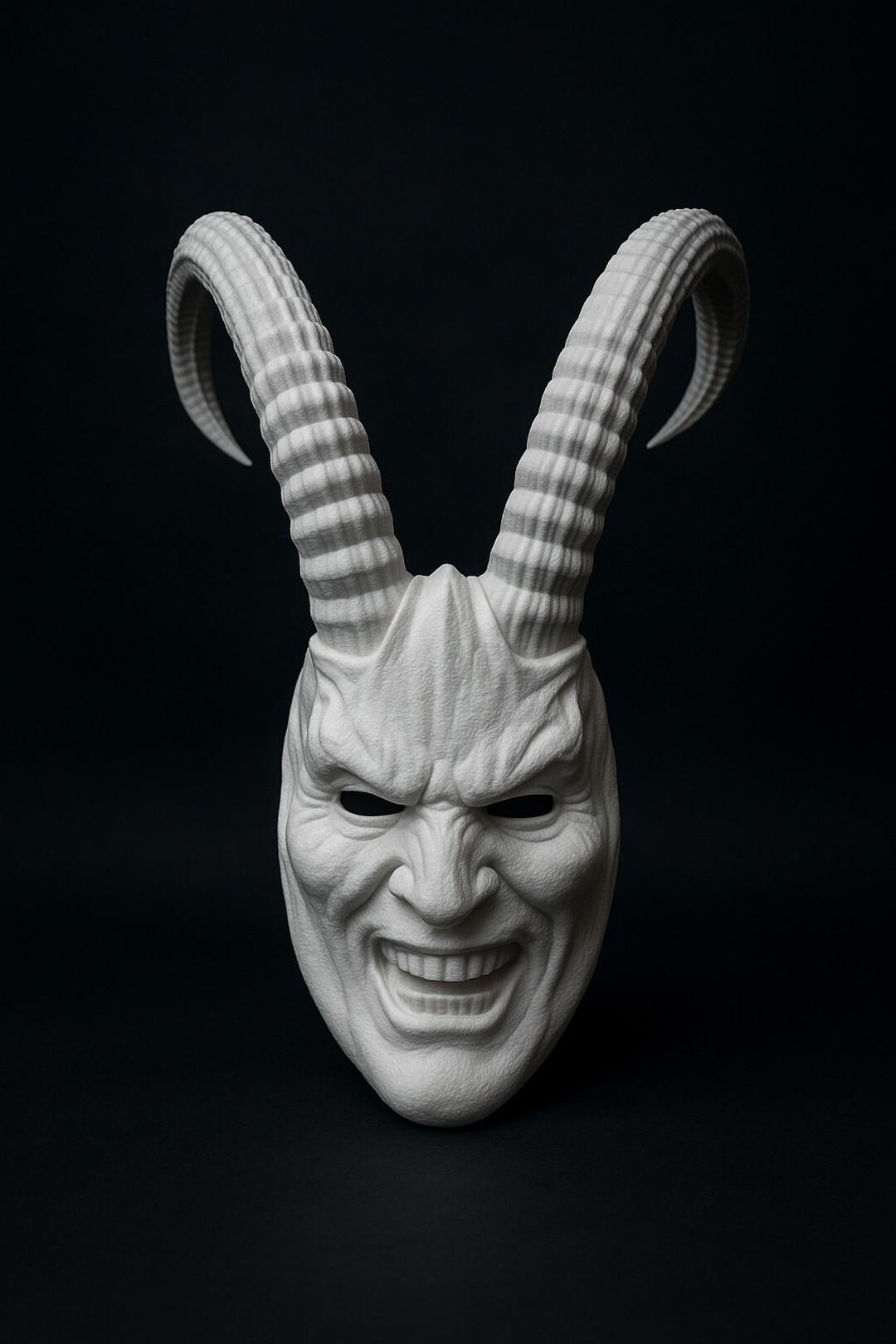 3D Printed Demon Mask With Horns – Realistic and Unique Design - Etsy
