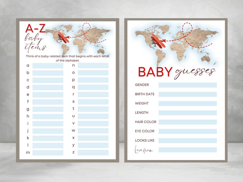 Printable Adventure Awaits Baby Shower Games Bundle, Instant PDF ...