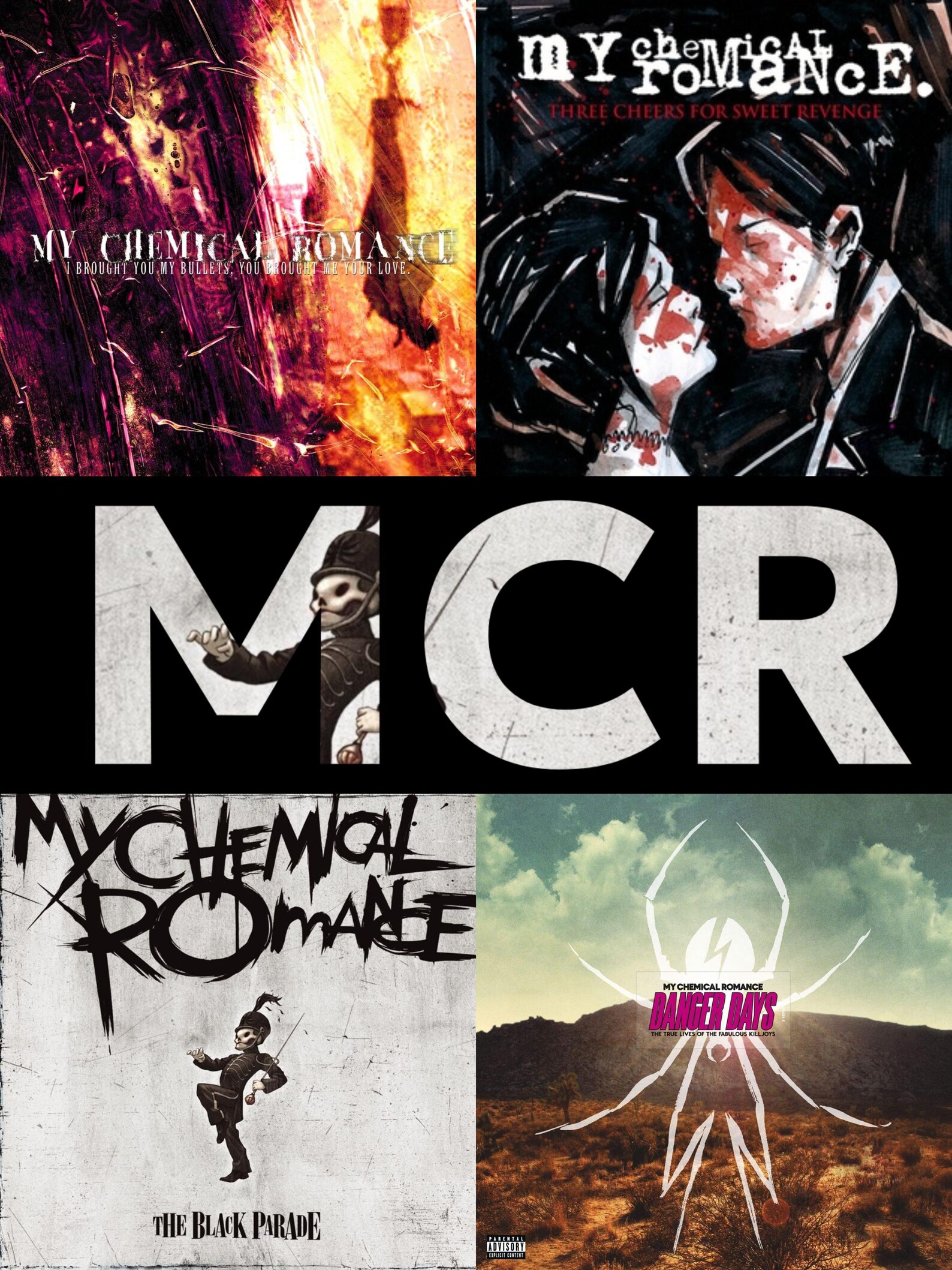 My Chemical Romance Print, Bullets, Three Cheers, Black Parade, and ...