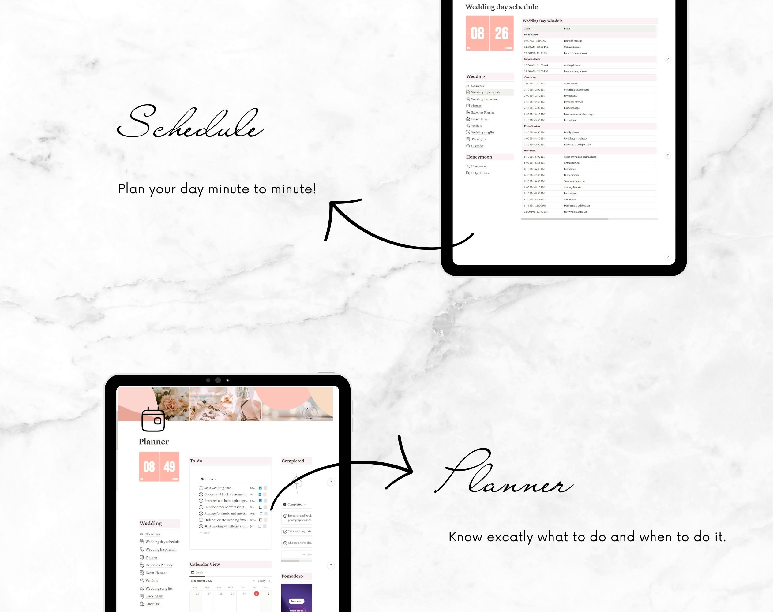 Wedding Planner Notion Template | Aesthetic Notion Wedding Dashboard ...