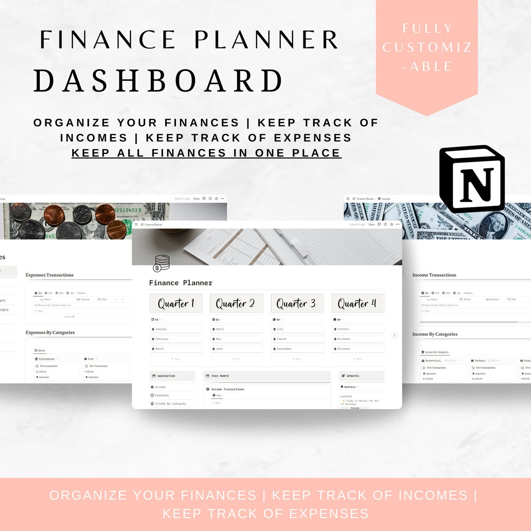 Notion Template Personal Finance Tracker Budget Tracker | Income and ...
