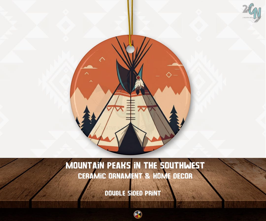 Southwestern Ceramic Christmas Decoration Native Holiday Ornament ...