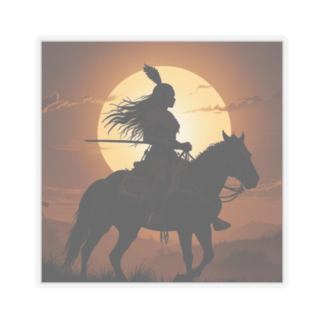 Clan Mothers Journey Decal|native American Woman on Horseback Sticker ...
