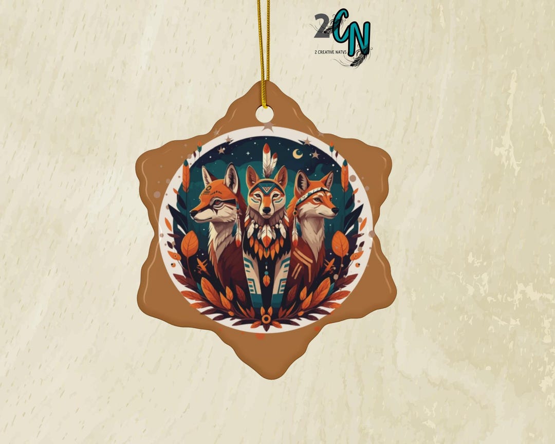 Native American Inspired "spirit Animals" Ceramic Ornament|native Home ...