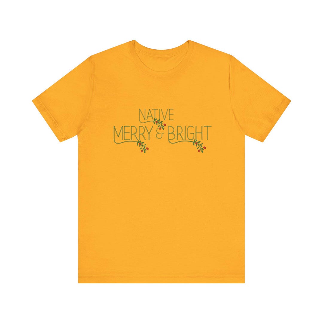 Native Merry and Bright Christmas Tee Indigenous Inspired Holiday ...