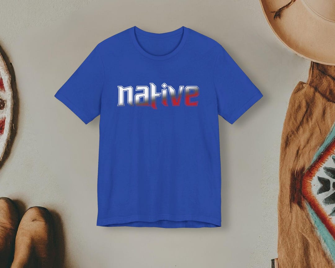 Native American Tee| Indigenous Text Design Tee|native Retro Text ...