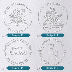 Book Embosser Personalized/custom Book Stamp/from the Library of Stamp ...