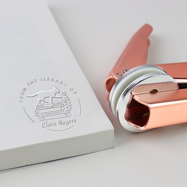 Custom Book Embosser | From the Library Book of Stamp - Etsy
