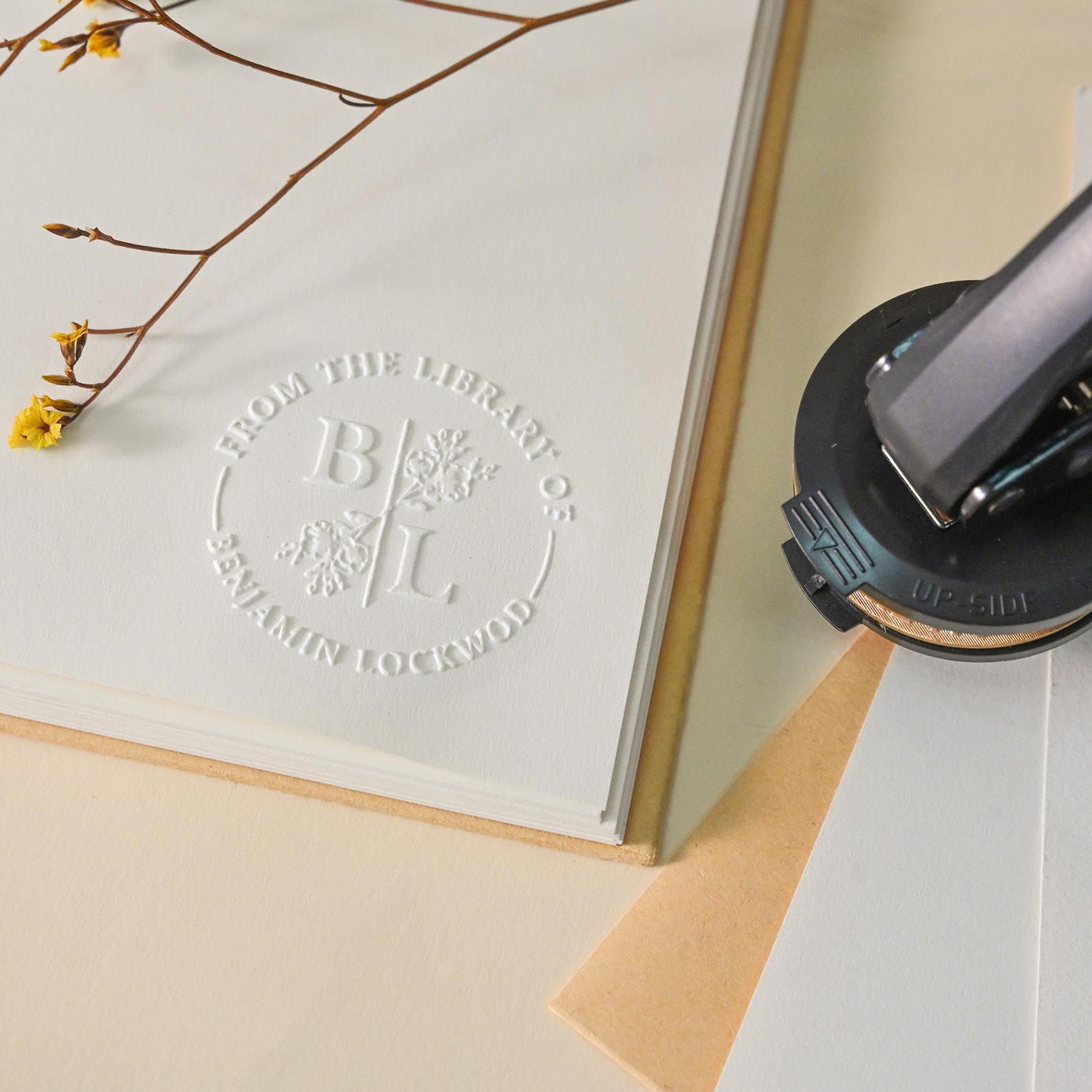 Metal Book Embosser Personalized - Custom Book Stamp/library Embosser ...