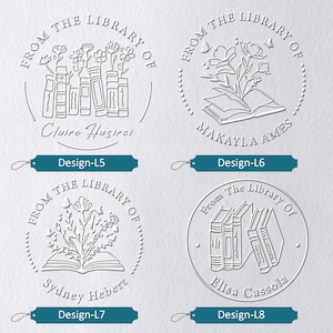 Book Embosser Personalized/custom Book Stamp/from the Library of Stamp Embosser/library Embosser ...