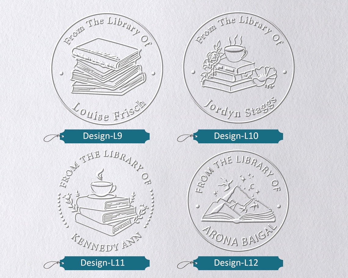 Book Embosser Personalized/custom Book Stamp/from the Library of Stamp ...