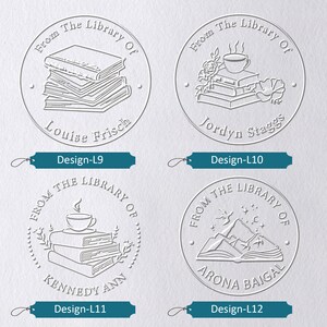 Book Embosser Personalized/custom Book Stamp/from the Library of Stamp Embosser/library Embosser ...