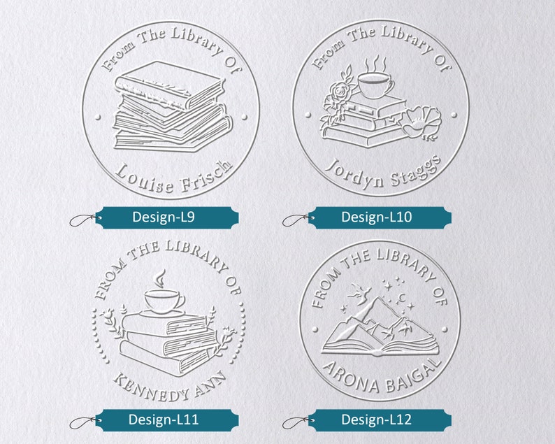 Book Embosser Personalized/custom Book Stamp/from the Library of Stamp ...