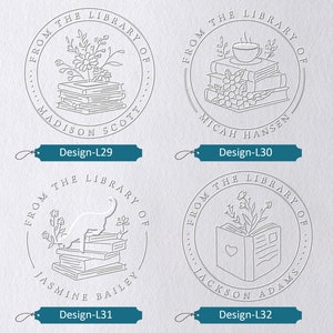 Book Embosser Personalized | Custom From the Library of Book Stamp ...