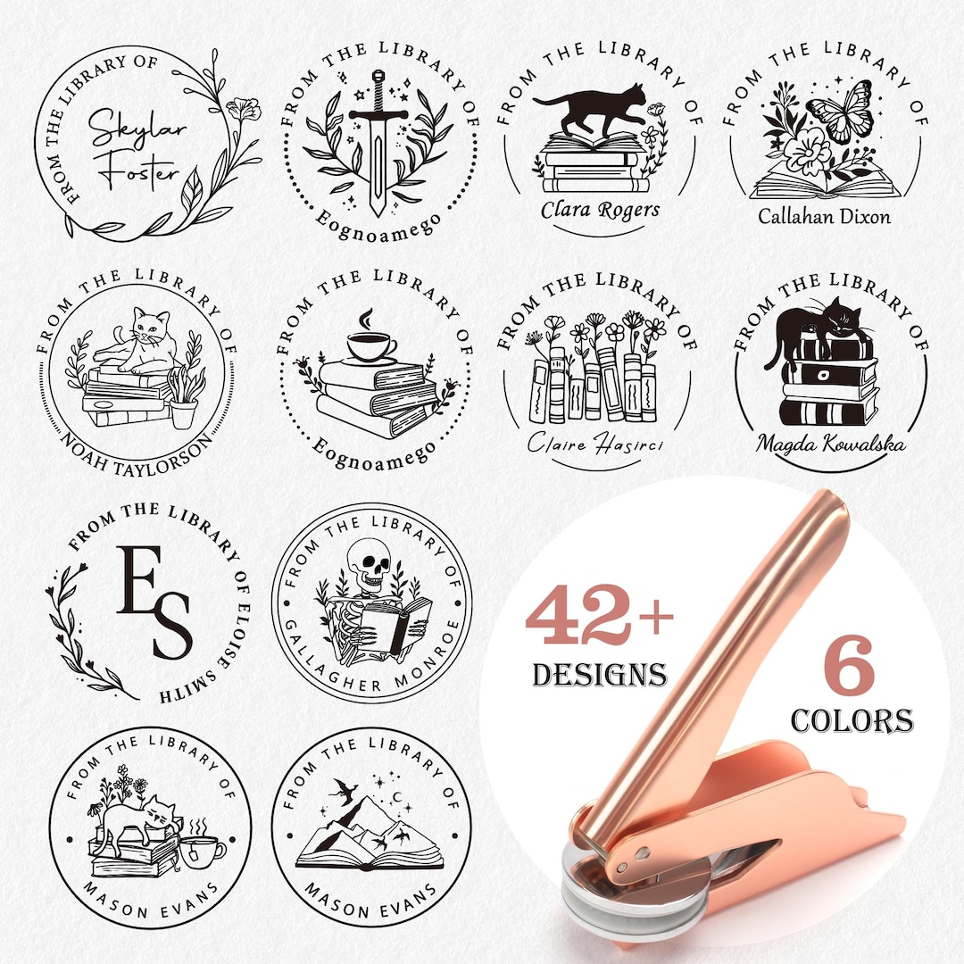 Personalized Book Embosser | Custom From the Library of Book Stamp ...