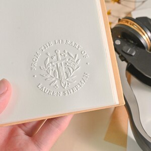 Metal Book Embosser Personalized - Custom Book Stamp/library Embosser ...