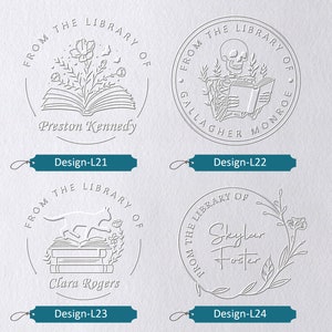 Book Embosser Personalized | Custom From the Library of Book Stamp ...