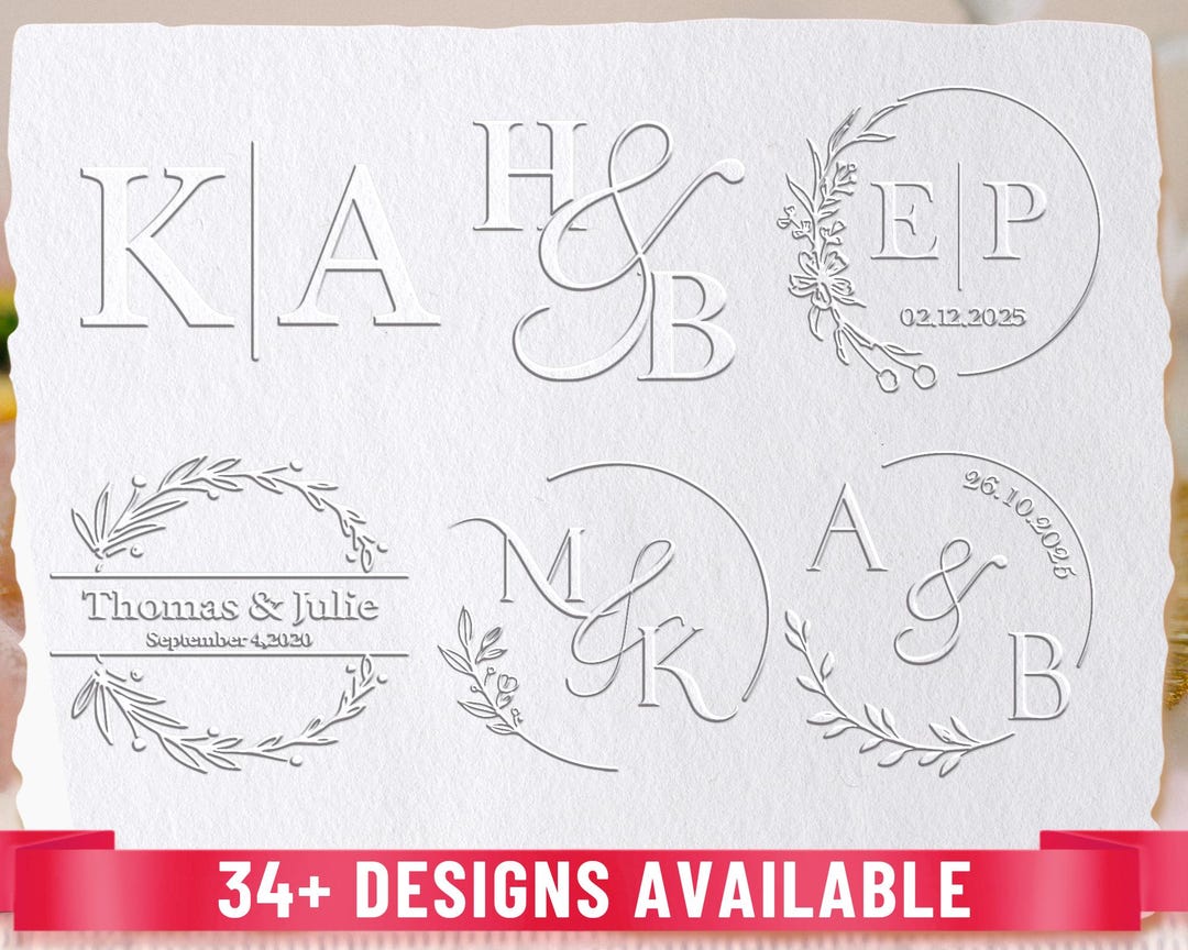Personalized Book Embosser – Custom Monogram Wedding Embosser – Name ...