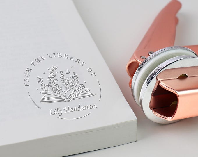 Book Embosser Personalized | Custom From the Library of Book Stamp ...