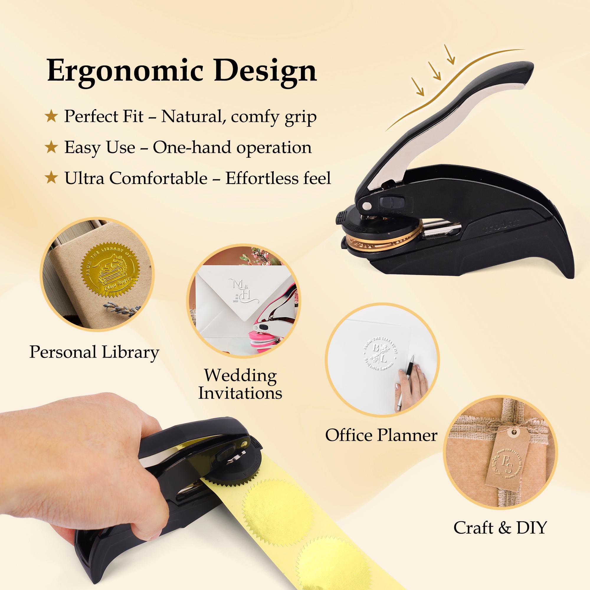 Metal Book Embosser Personalized - Custom Book Stamp/library Embosser ...