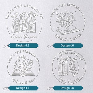 Book Embosser Personalized | Custom From the Library of Book Stamp ...