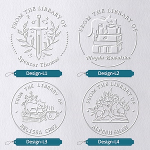 Book Embosser Personalized | Custom From the Library of Book Stamp | Library Embosser | Ex ...