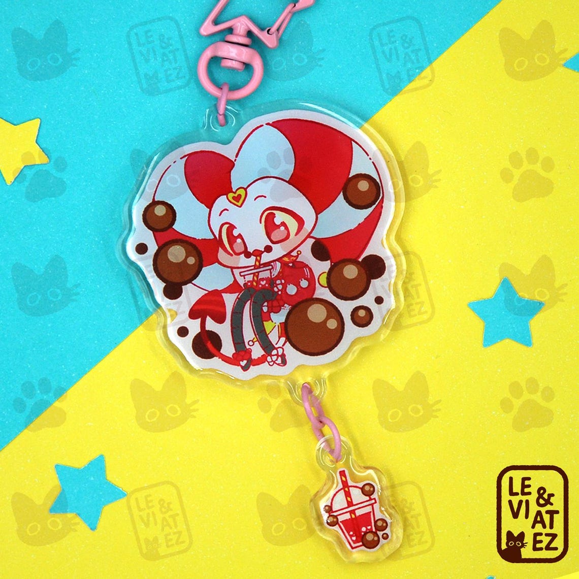 CIRCUS AU Boba Keychains - Stolas/blitz/fizzarolli | Helluva Boss - Etsy